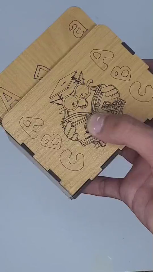 48 Pcs Wooden Alphabet Stencil Set – DIY Drawing & Coloring Templates ...